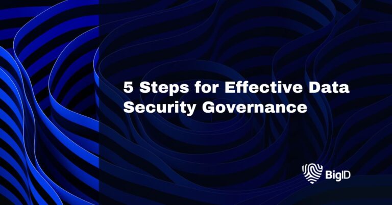 5 Steps for Effective Data Security Governance | BigID