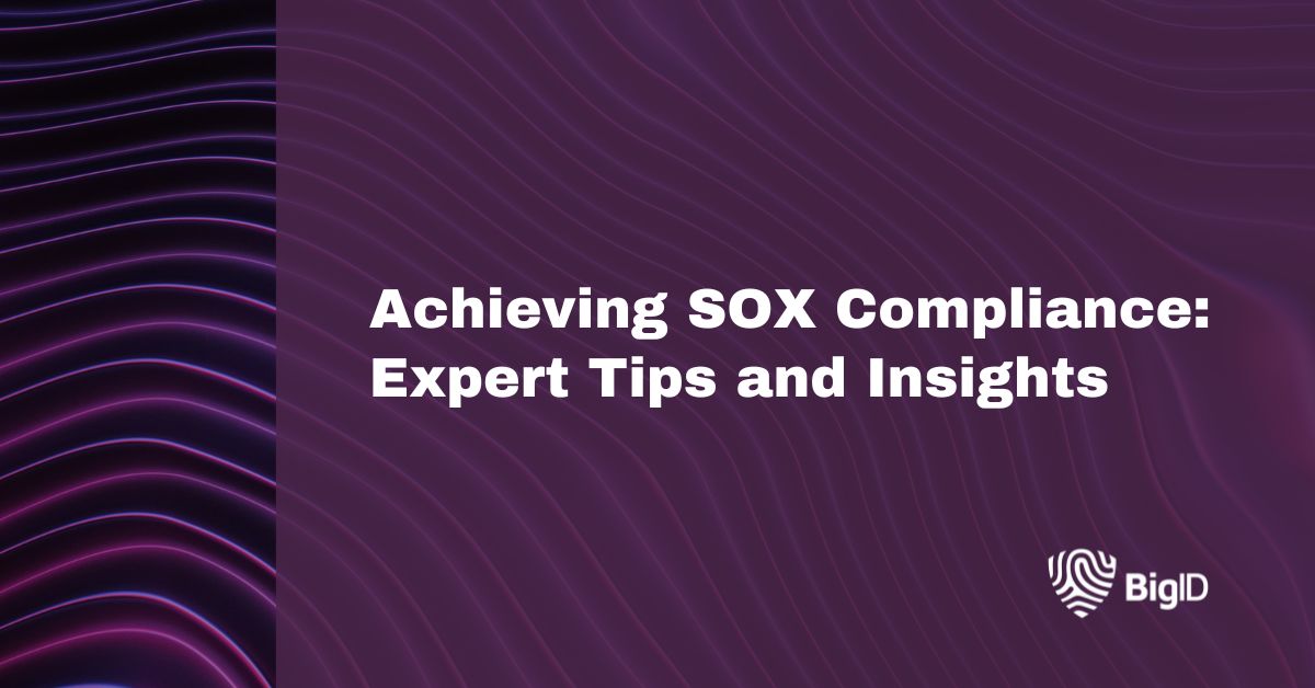 Achieving SOX Compliance Expert Tips And Insights BigID
