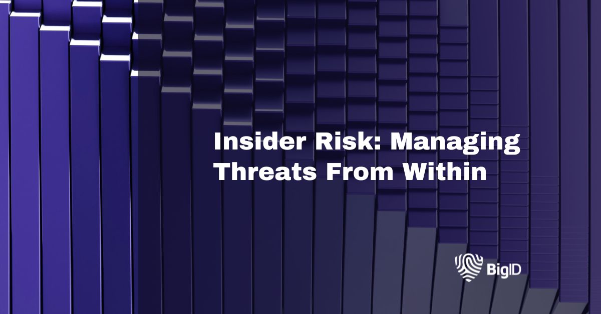 Insider Risk: Managing Threats From Within | BigID Insider Risk: Managing Threats From Within | BigID