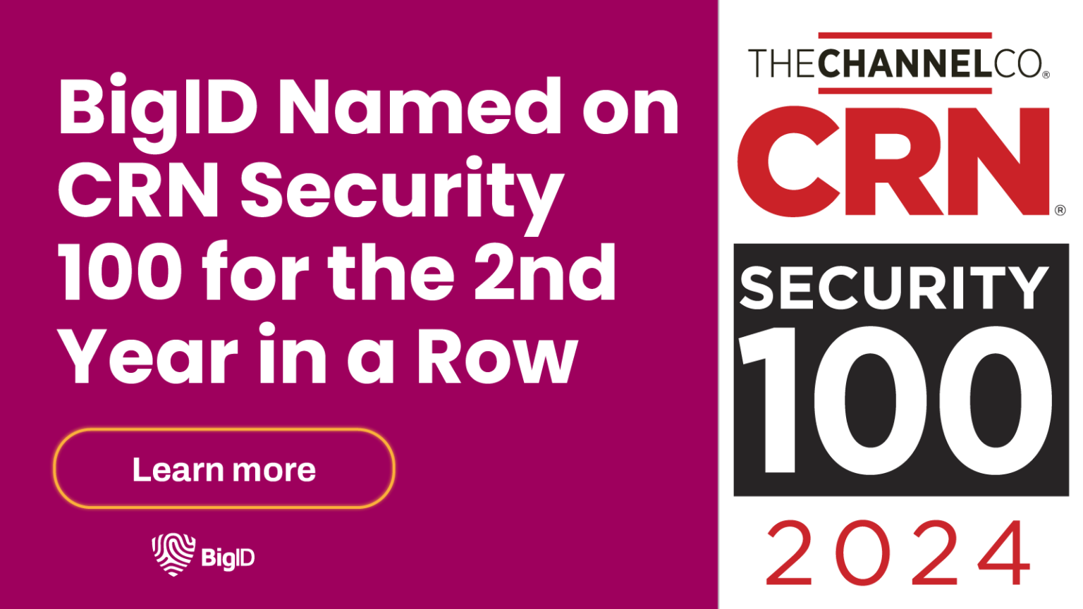 CRN Names BigID to 2024 Security 100 List for the 2nd Year in a Row | BigID