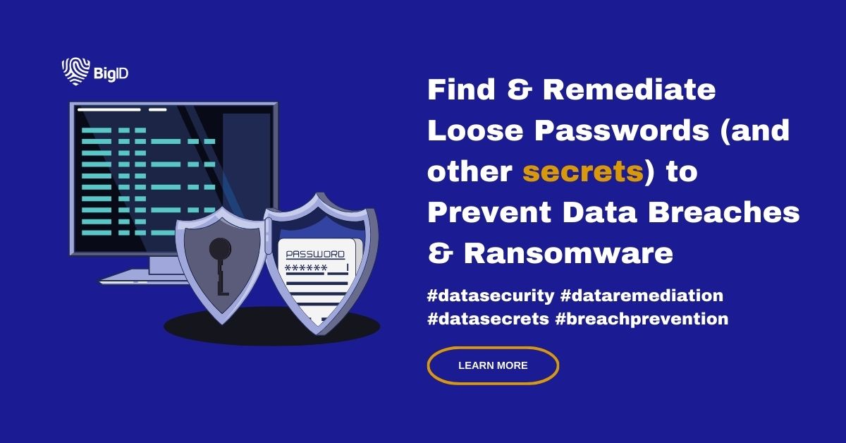 Find & Remediate Loose Passwords (and other secrets) to Prevent Data Breaches & Ransomware | BigID