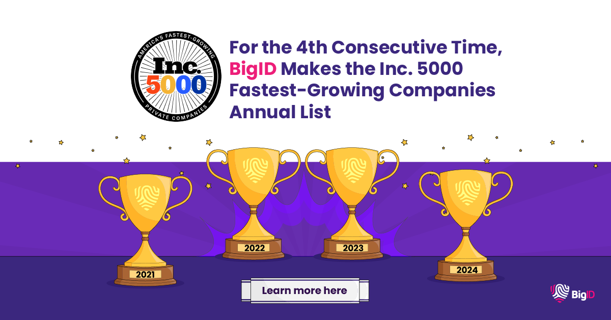 BigID's Rapid Growth Recognized on the 2024 Inc 5000 For the 4th Consecutive Year | BigID