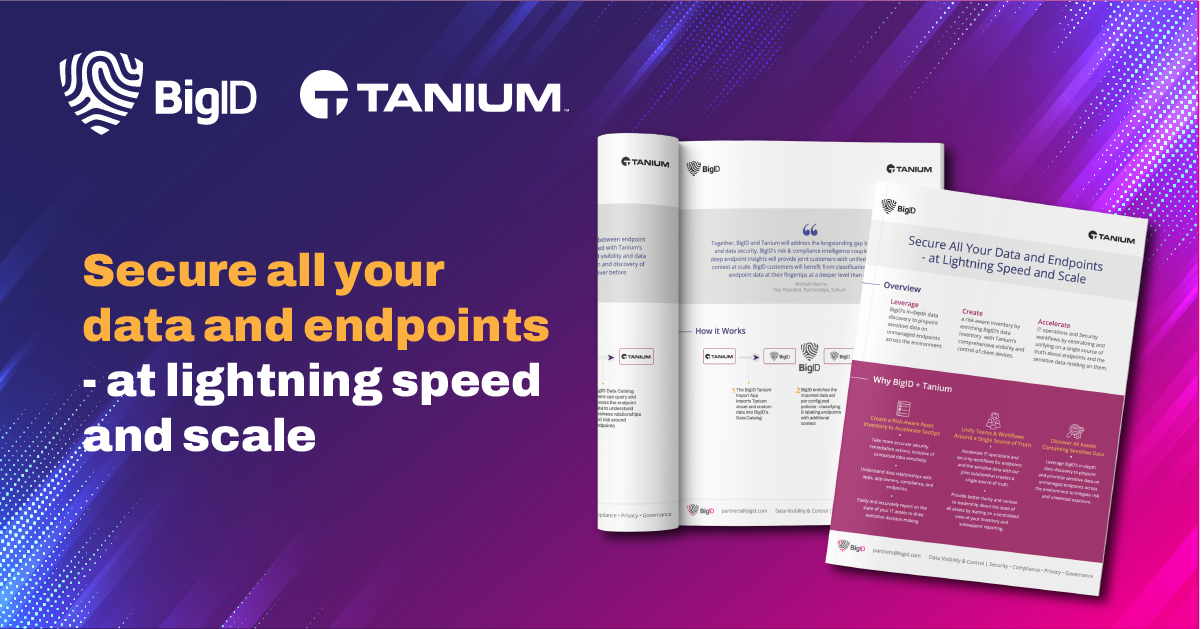 BigID and Tanium Have It Covered From End(Point) to End(Point) | BigID