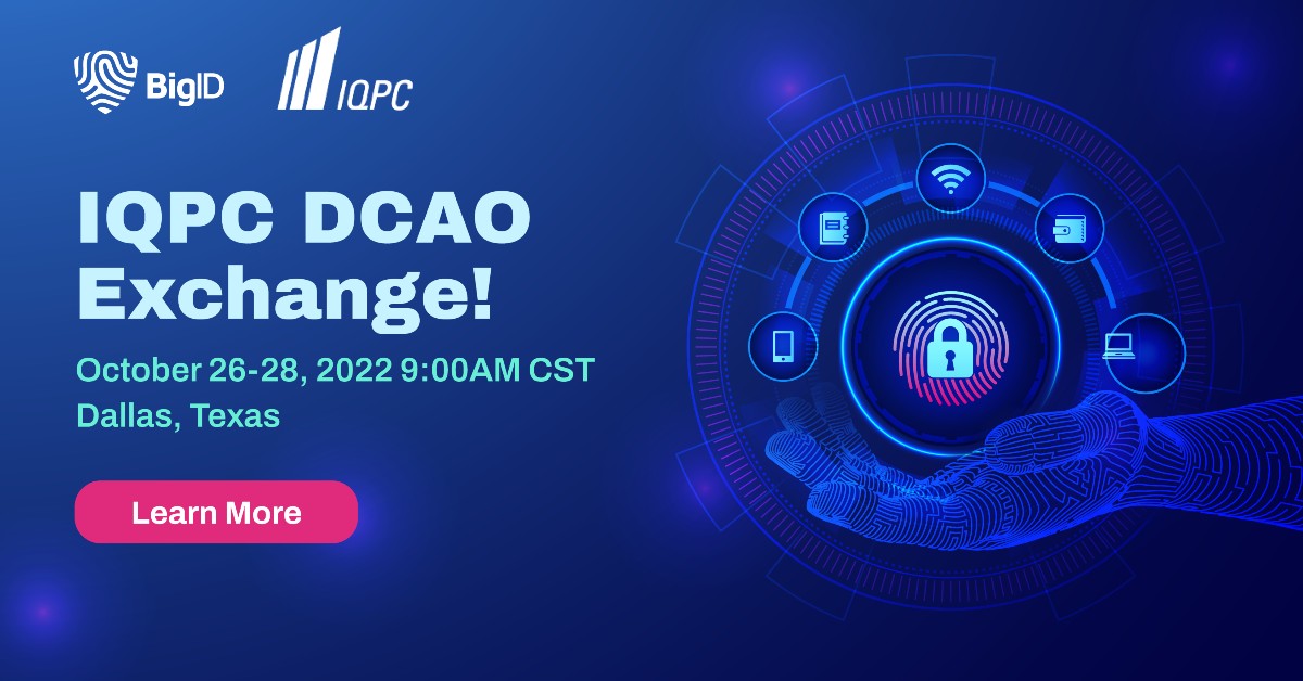 IQPC CDAO Exchange | BigID