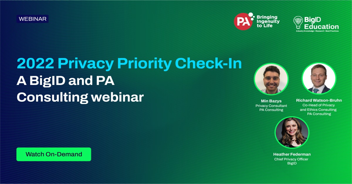 2022 Privacy Priority Check-In | BigID