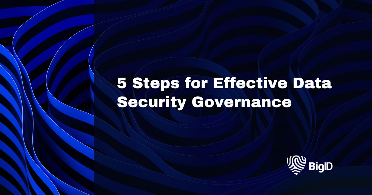 5 Steps for Effective Data Security Governance | BigID