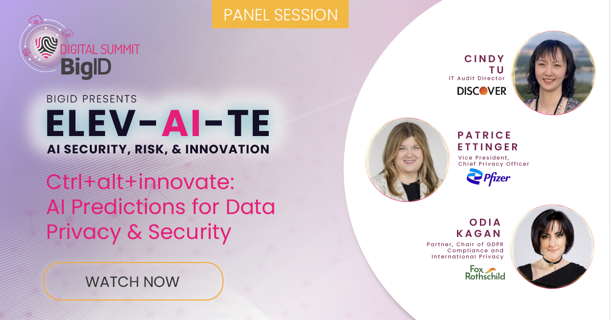 Ctrl+alt+innovate: AI Predictions for Data Privacy & Security | BigID