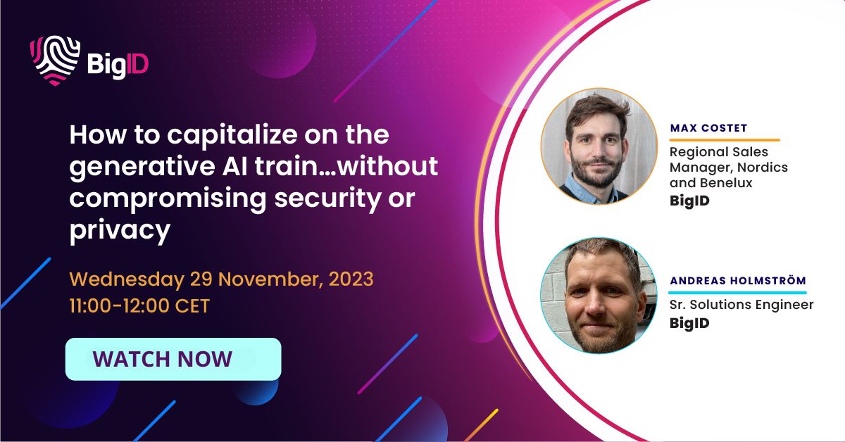 How to Capitalize on the Generative AI Train Without Compromising Security or Privacy | BigID