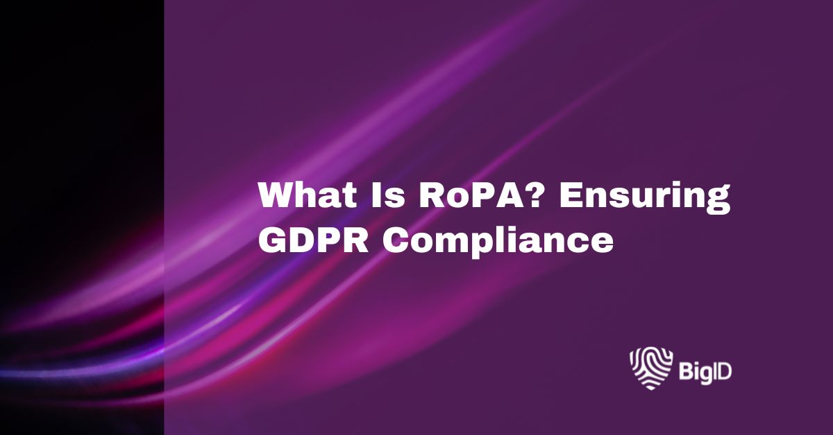 What Is RoPA? Ensuring GDPR Compliance | BigID