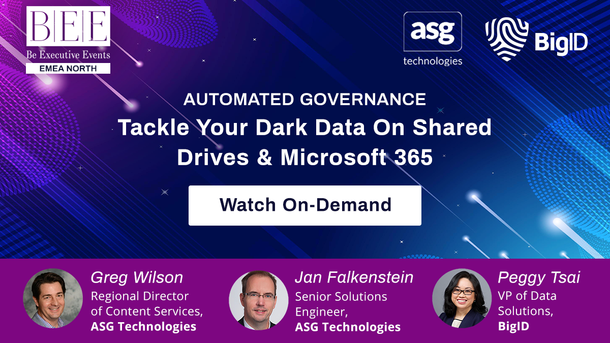 BEE EMEA Roundtable: Tackle Your Dark Data On Shared Drives & Microsoft | BigID