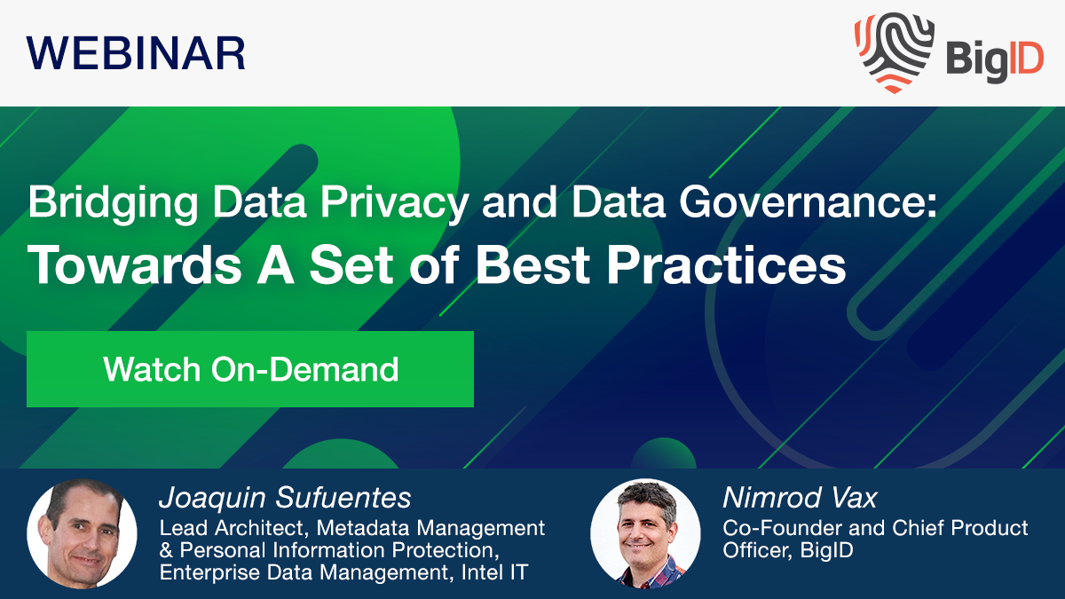 Best Practices for Bridging Data Privacy and Data Governance | BigID