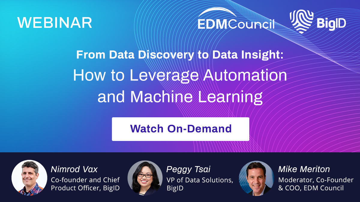 From Data Discovery to Data Insight: How to leverage Automation and Machine Learning | BigID