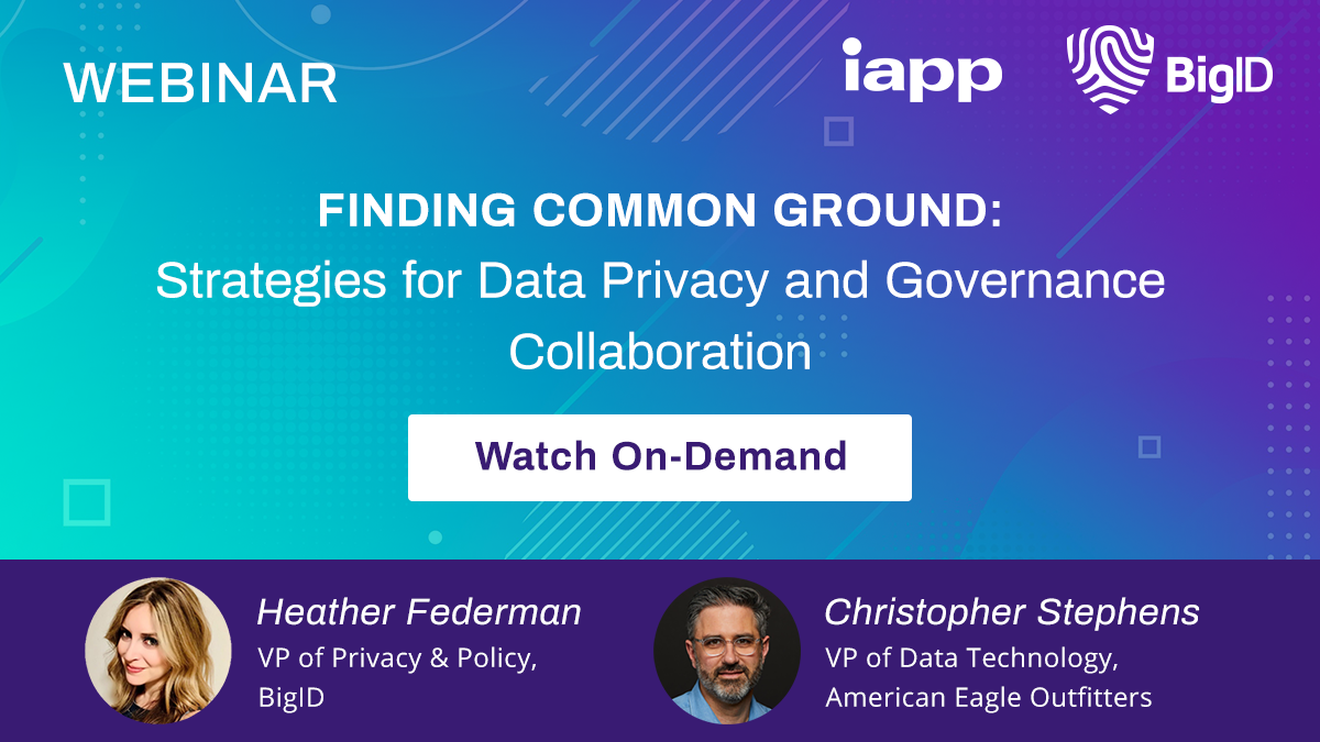 Finding Common Ground: Strategies for Data Privacy and Governance ...