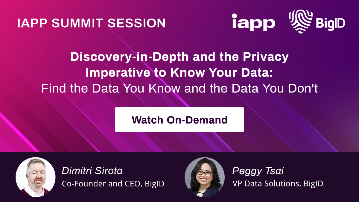 Discovery-in-Depth and the Privacy Imperative to Know Your Data | BigID
