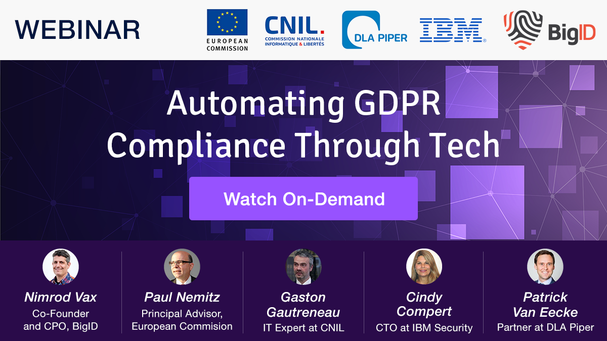 Automating GDPR Compliance Through Tech | BigID