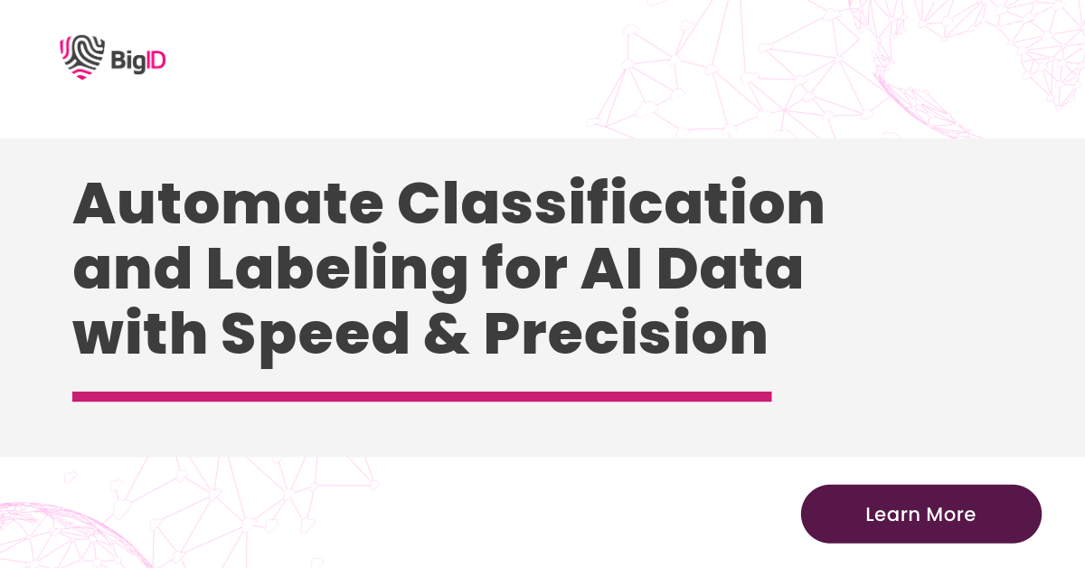 Bring Clarity & Control to Your AI Data: Data Labeling for Vector DBs with BigID | BigID