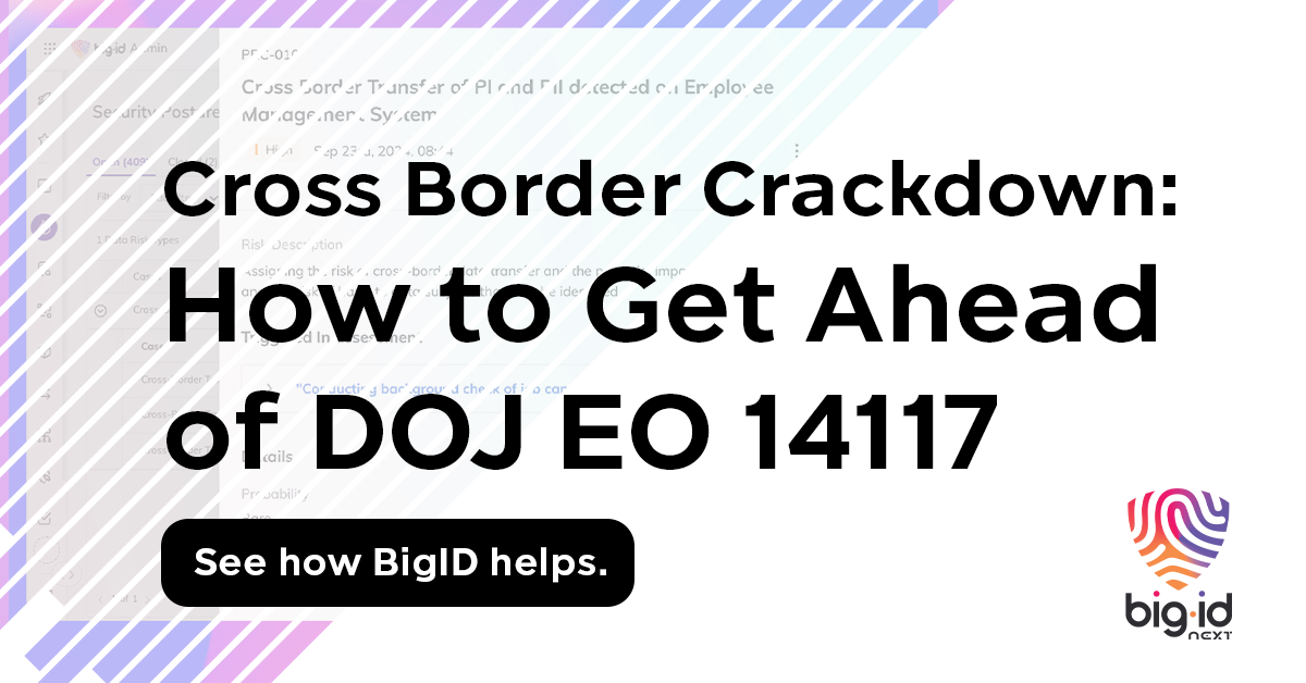 Cross-Border Crackdown: How BigID Helps You Get Ahead of DOJ EO 14117 ...